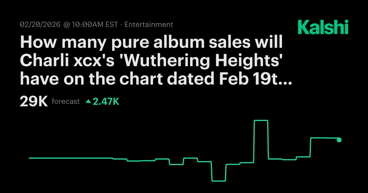 How many pure album sales will Charli xcx's 'Wuthering Heights' have on ...