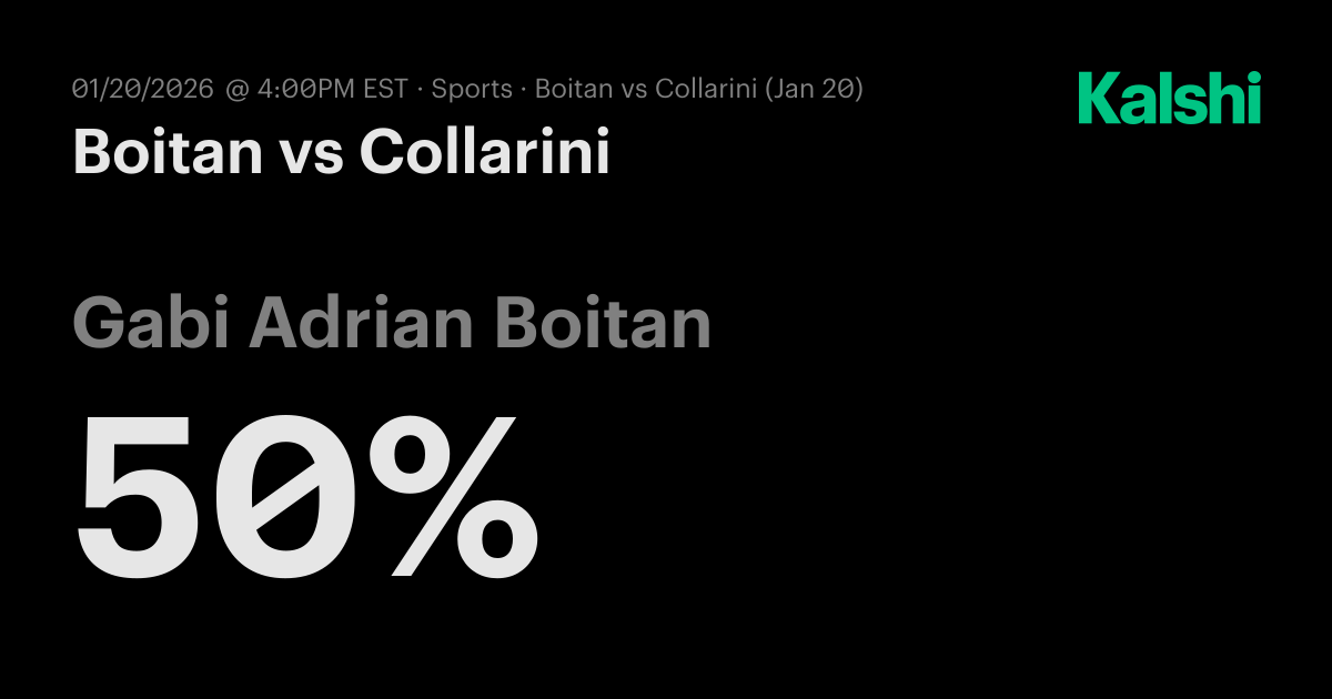 Boitan vs Collarini ATP Challenger Itajai · Round Of 32 Odds & Predictions