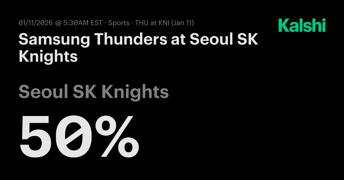 Samsung Thunders at Seoul SK Knights South Korea KBL Odds & Predictions