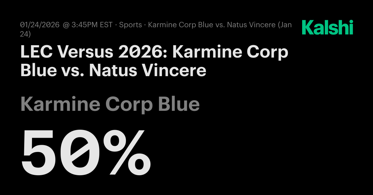 Karmine Corp Blue vs Natus Vincere League of Legends Odds & Predictions