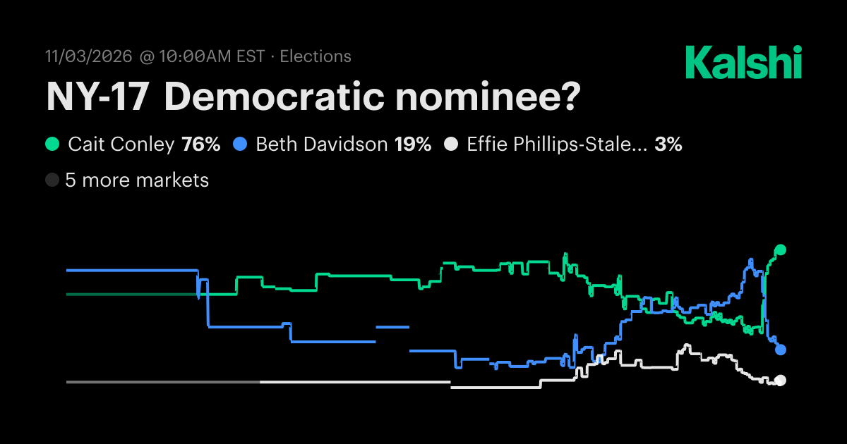 NY-17 Democratic nominee? Odds & Predictions 2026