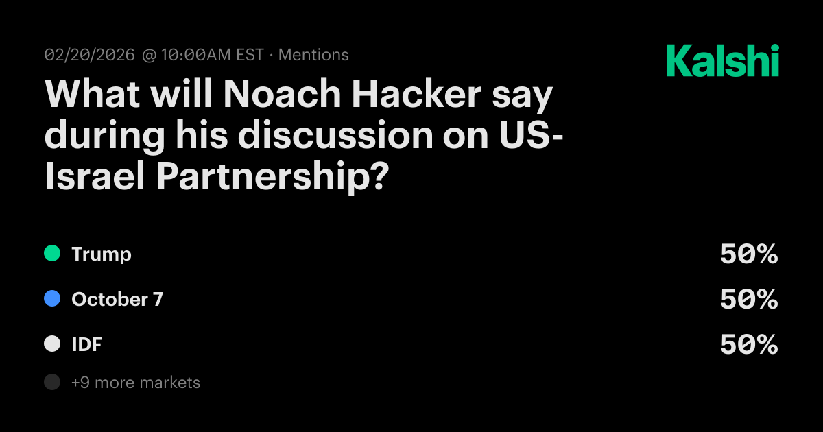 What will Noach Hacker say during his discussion on US-Israel ...