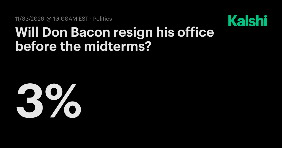 Will Don Bacon resign his office before the midterms? Odds ...
