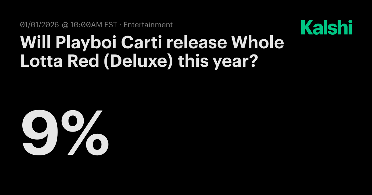 Will Playboi Carti release Whole Lotta Red (Deluxe) this year? Odds ...