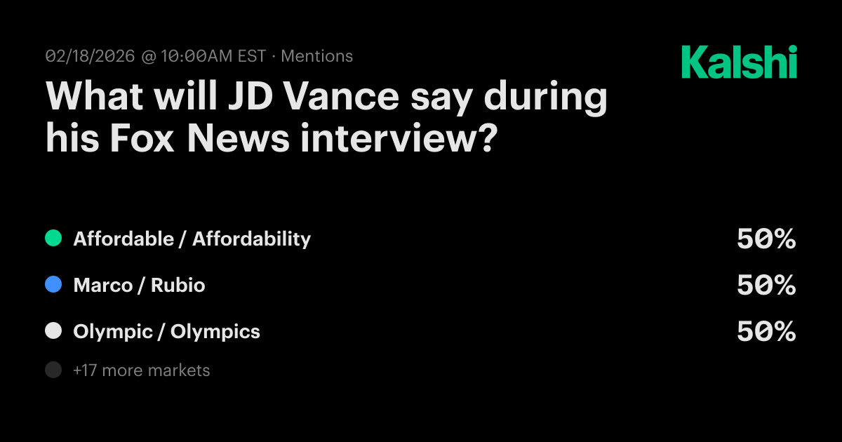 What will JD Vance say during his Fox News interview? Odds ...