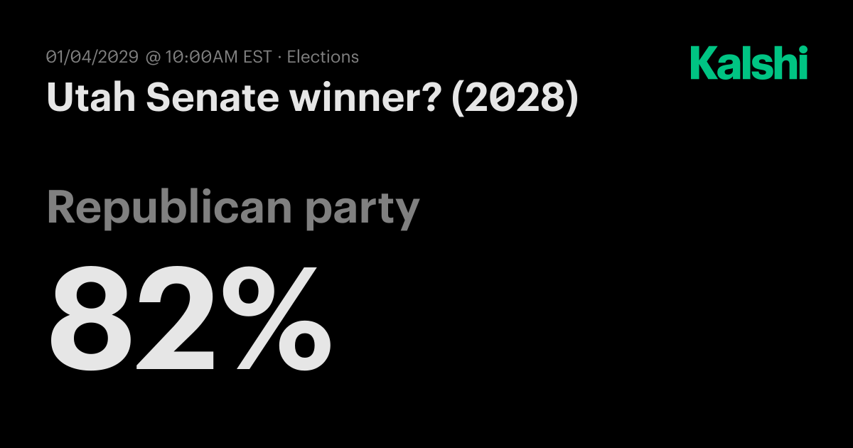Utah Senate winner? (2028) Odds & Predictions